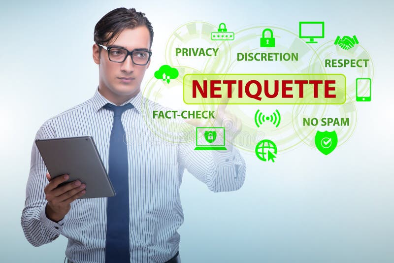 Concept of Etiquette and Netiquette Stock Photo - Image of courtesy ...