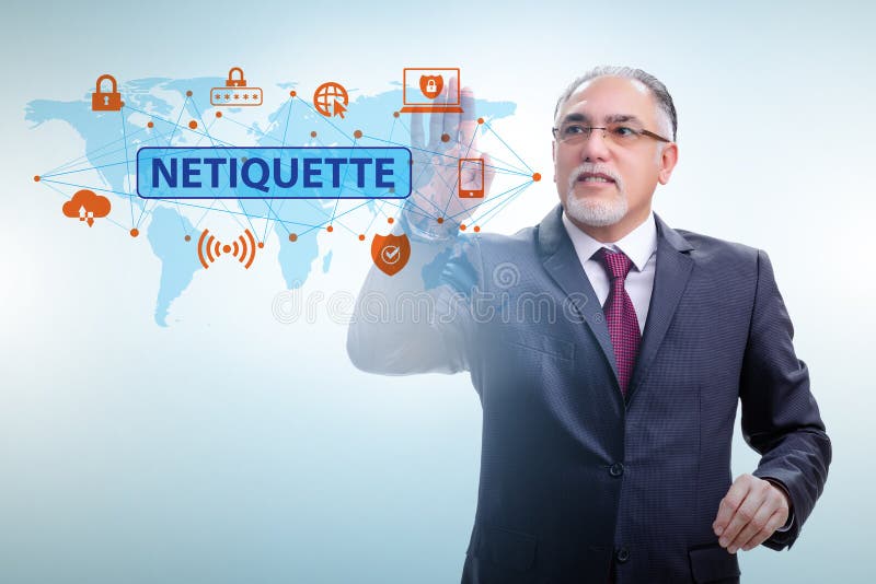 Concept of Etiquette and Netiquette Stock Image - Image of rule, social ...