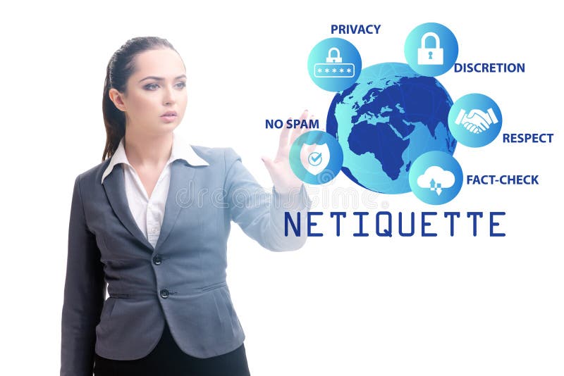 Concept of Etiquette and Netiquette Stock Image - Image of digital ...