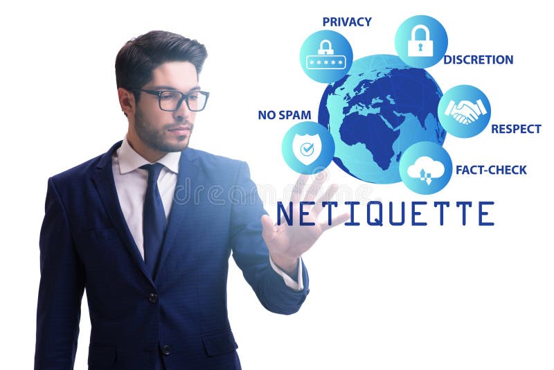 Concept of Etiquette and Netiquette Stock Photo - Image of message ...