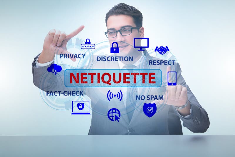 Concept of Etiquette and Netiquette Stock Image - Image of community ...