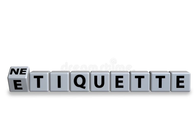 Concept of Etiquette and Netiquette Stock Illustration - Illustration ...