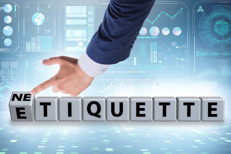 Concept of Etiquette and Netiquette Stock Image - Image of guidelines ...