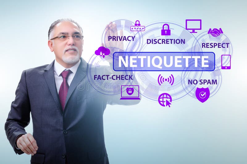 Concept of Etiquette and Netiquette Stock Photo - Image of conduct ...