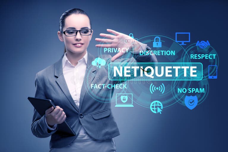 Concept of Etiquette and Netiquette Stock Photo - Image of community ...