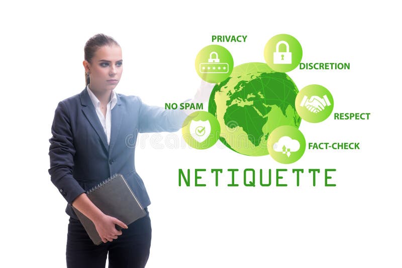 Concept of Etiquette and Netiquette Stock Image - Image of internet ...