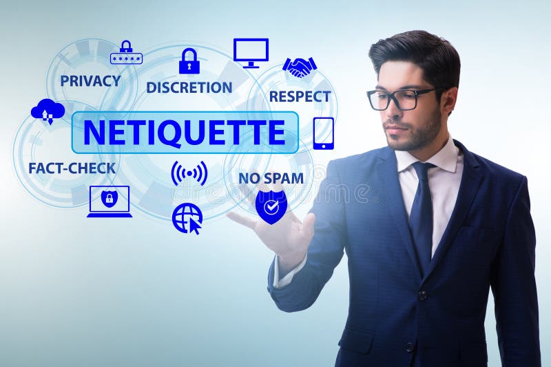 Concept of Etiquette and Netiquette Stock Image - Image of message ...