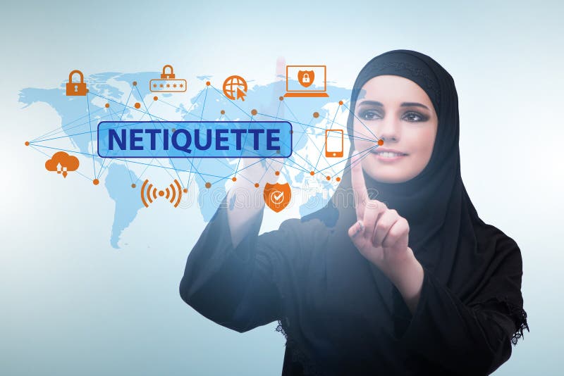Concept of Etiquette and Netiquette Stock Image - Image of civility ...