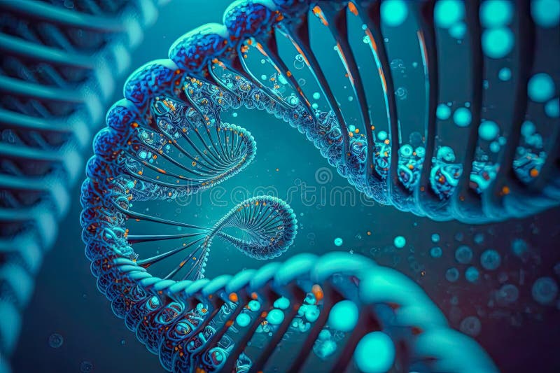 Concept of the Evolution of Human DNA Stock Illustration - Illustration ...