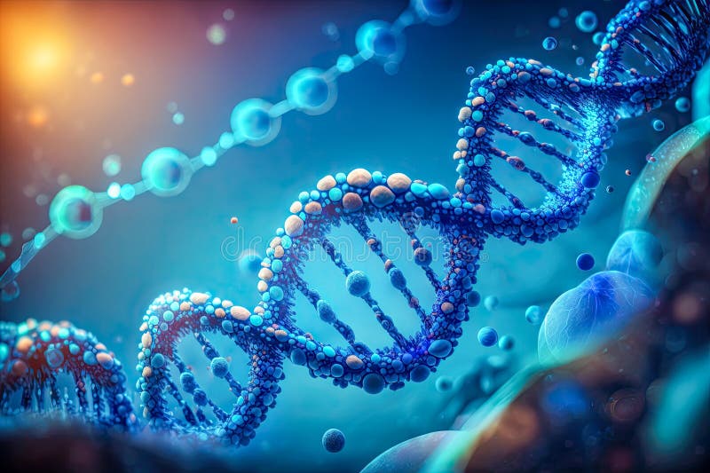 Concept of the Evolution of Human DNA Stock Illustration - Illustration ...