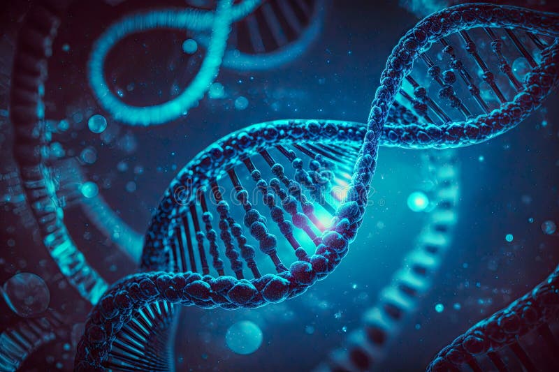 Concept of the Evolution of Human DNA Stock Illustration - Illustration ...