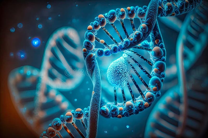 Concept of the Evolution of Human DNA Stock Illustration - Illustration ...