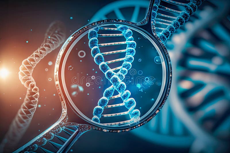 Concept of the Evolution of Human DNA Stock Illustration - Illustration ...
