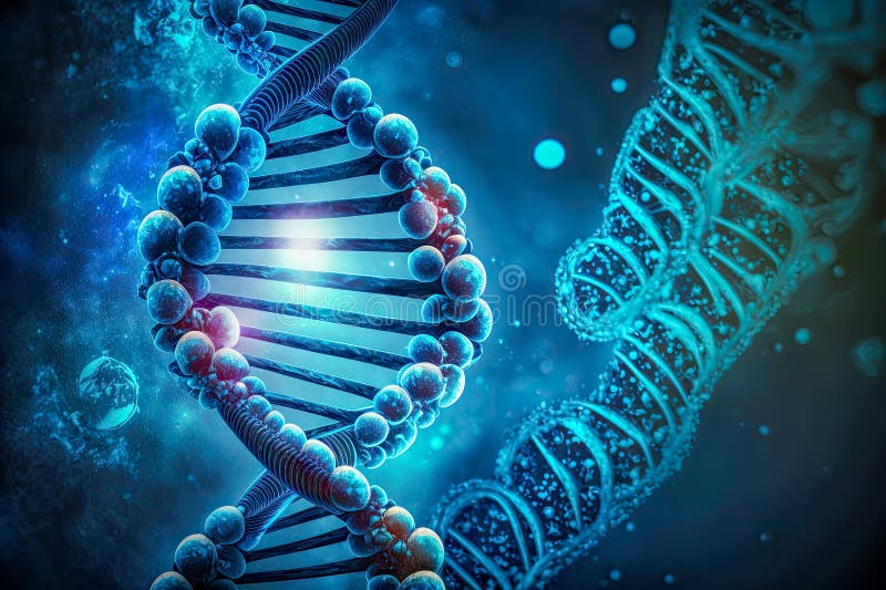 Concept of the Evolution of Human DNA Stock Illustration - Illustration ...
