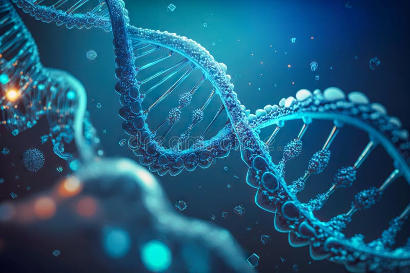 Concept of the Evolution of Human DNA Stock Illustration - Illustration ...