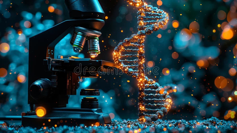 Concept of the Evolution of Human DNA in the Distant Future Stock ...