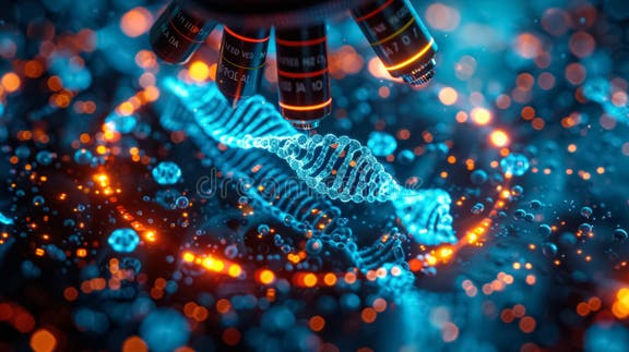 Concept of the Evolution of Human DNA in the Distant Future Stock ...