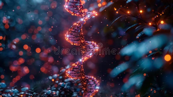 Concept of the Evolution of Human DNA in the Distant Future Stock ...