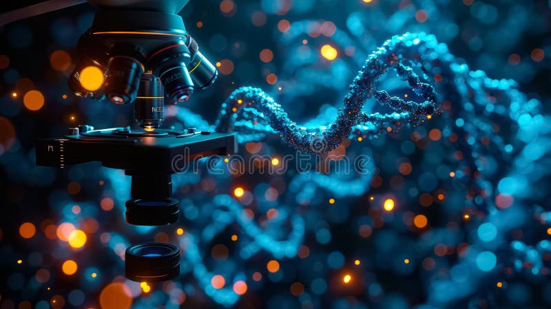 Concept of the Evolution of Human DNA in the Distant Future Stock ...