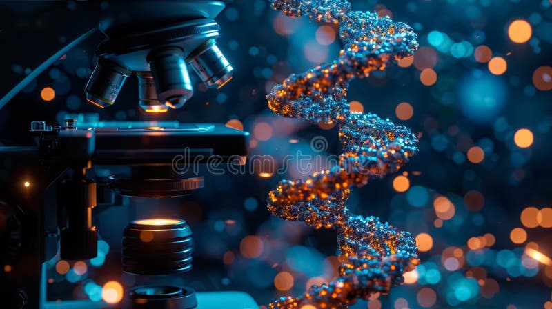 Concept of the Evolution of Human DNA in the Distant Future Stock ...