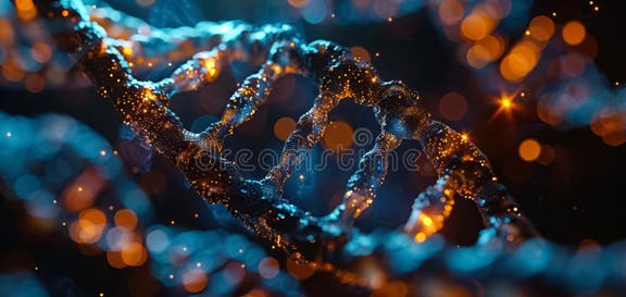 Concept of the Evolution of Human DNA in the Distant Future Stock ...