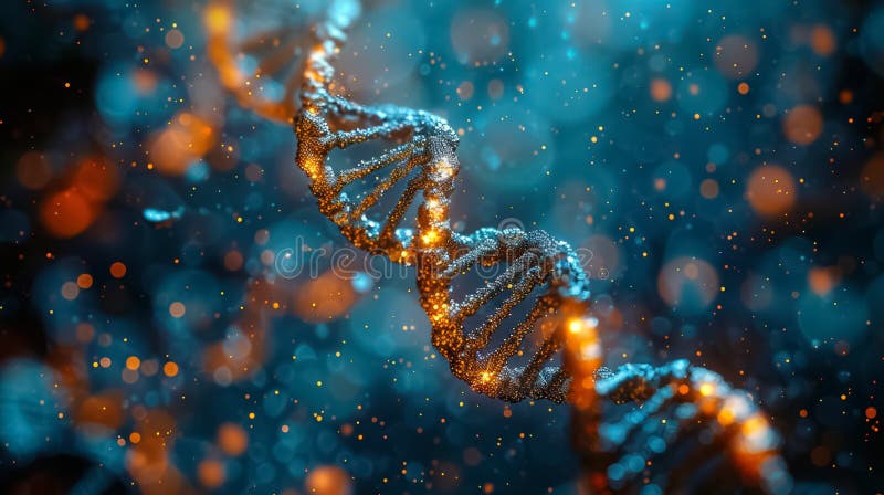 Concept of the Evolution of Human DNA in the Distant Future Stock ...