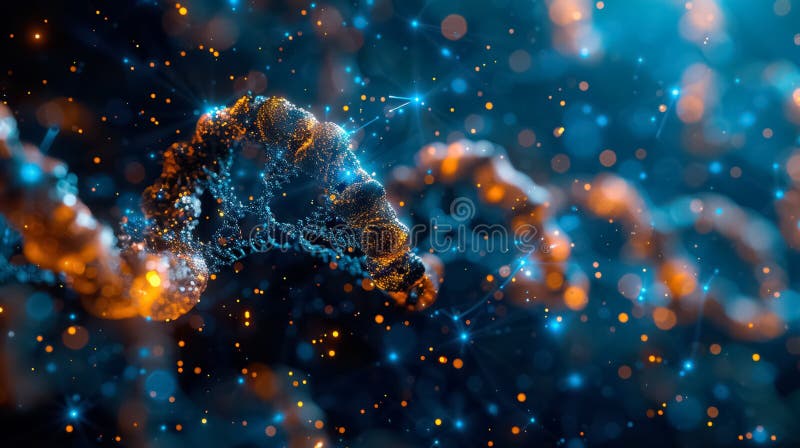 Concept of the Evolution of Human DNA in the Distant Future Stock ...