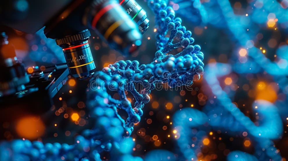 Concept of the Evolution of Human DNA in the Distant Future Stock ...