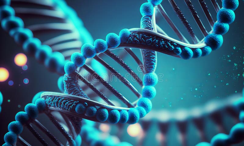 Concept of the Evolution of Human DNA in the Distant Future. View Under ...