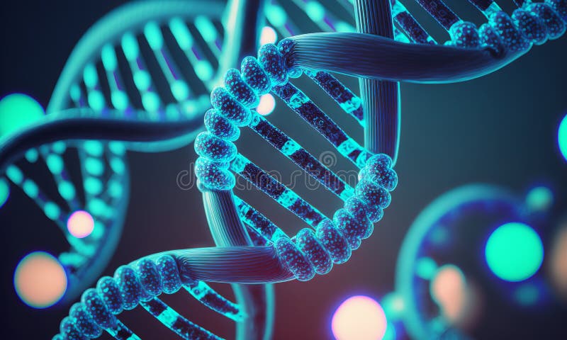 Concept of the Evolution of Human DNA in the Distant Future. View Under ...