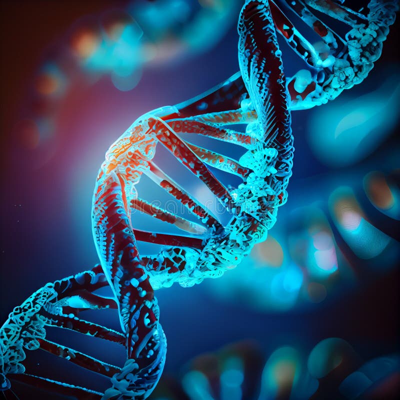 Concept of the Evolution of Human DNA in the Distant Future. View Under ...