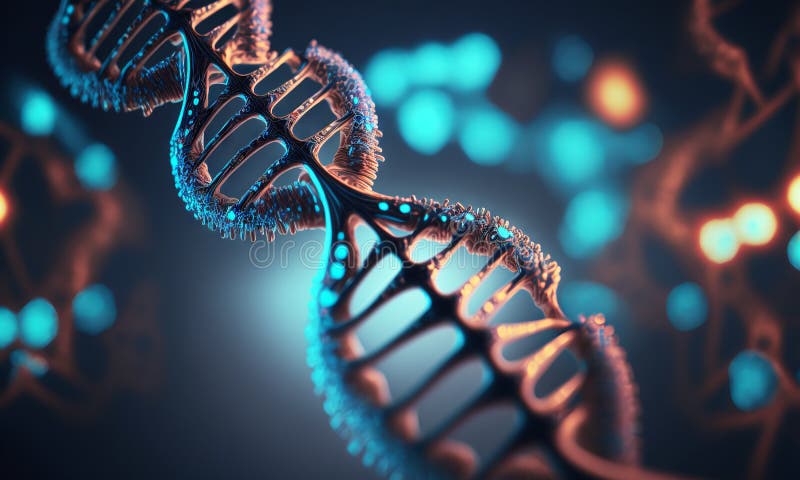 Concept of the Evolution of Human DNA in the Distant Future. View Under ...