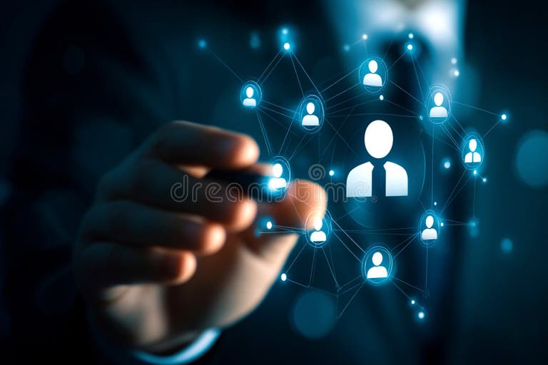 Concept of the Evolution of Human Resources, Showcasing a Dynamic ...