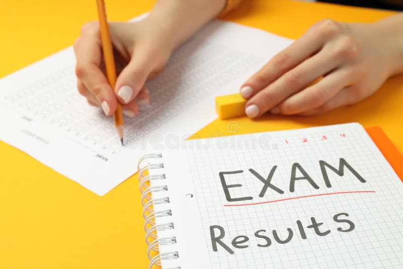 Concept of Exams and Tests, Close Up Stock Image - Image of eraser ...