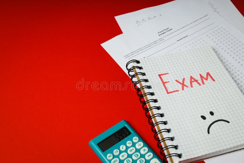 Concept of Exams and Tests, Space for Text Stock Image - Image of exams ...