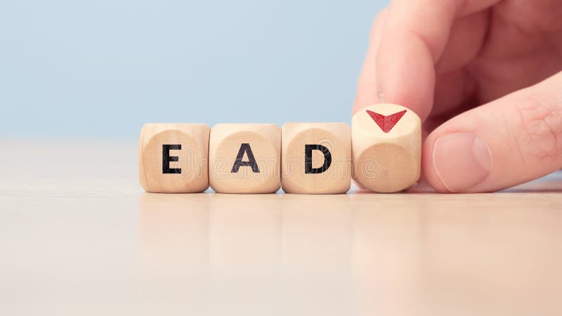 Concept Exposure at Default or EAD. Business Acronym. Cubes with ...