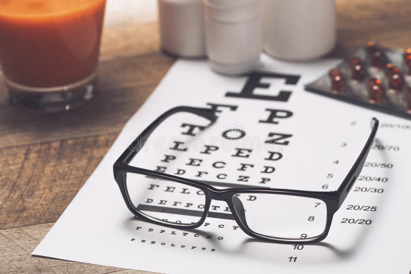 Concept of Eyes Care for Healthy Eyes. Stock Photo - Image of carrot ...