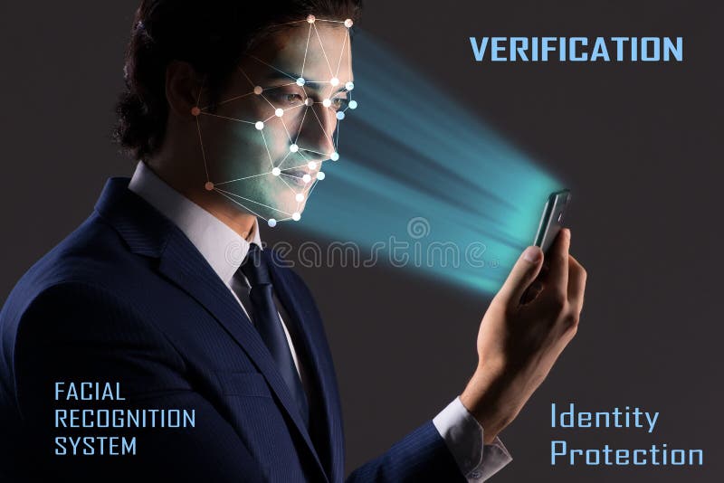 The Concept of Face Recognition Software and Hardware Stock Photo ...