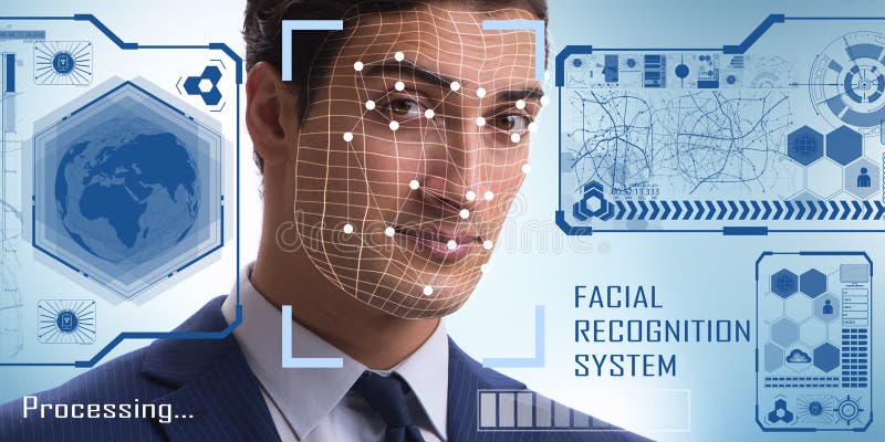The Concept of Face Recognition Software and Hardware Stock ...