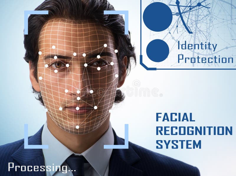 Concept of Face Recognition Software and Hardware Stock Image - Image ...
