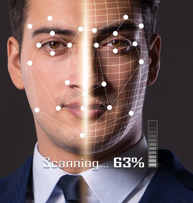 Concept of Face Recognition Software and Hardware Stock Image - Image ...