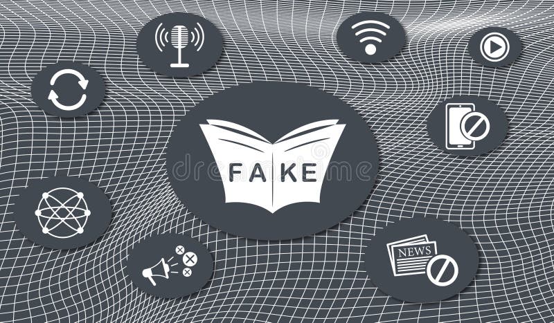 Concept of fake news stock illustration. Illustration of media - 302318953