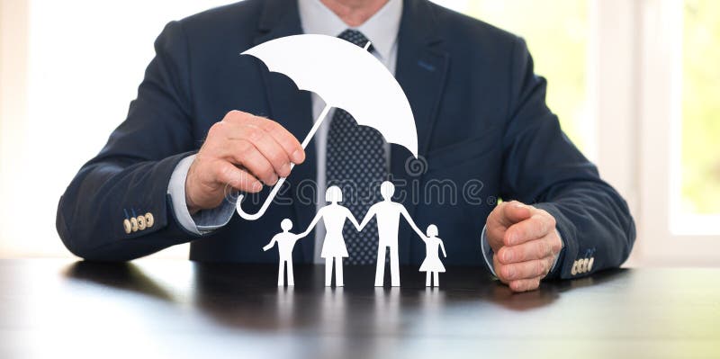 Concept of family coverage stock image. Image of agent - 119008071