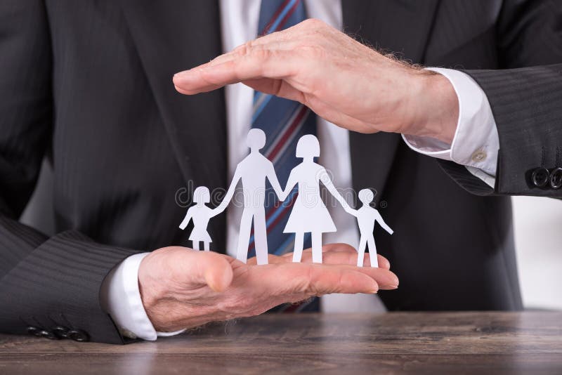 Family insurance concept stock photo. Image of silhouette - 76275904