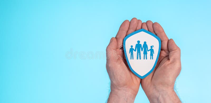 Family insurance concept stock photo. Image of silhouette - 76275904