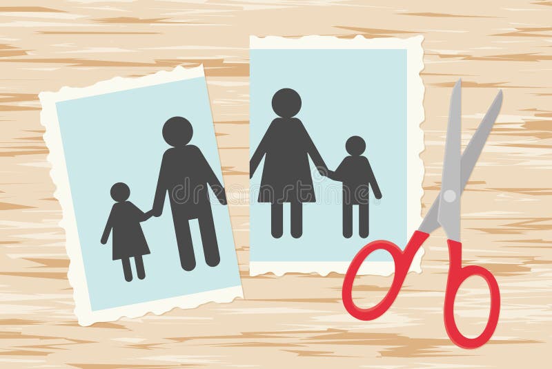 Concept of Family, Marital Problems, Separation Divorce Stock Vector ...