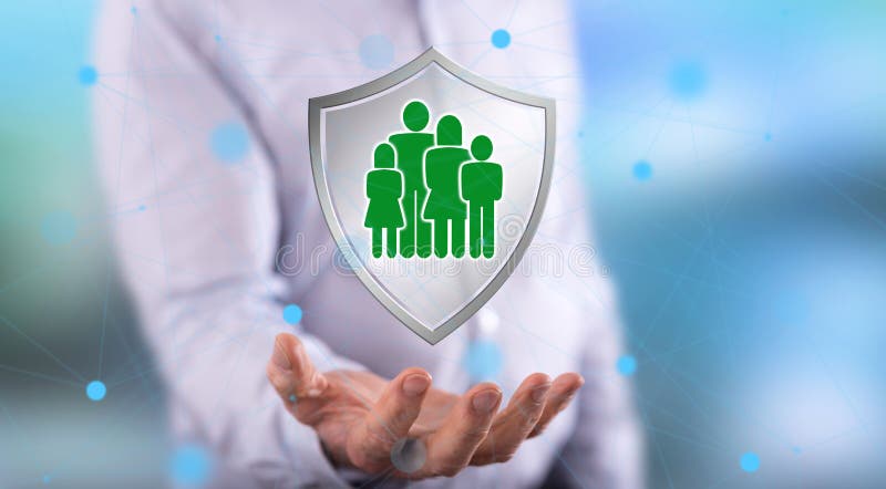 Concept of Family Protection Stock Photo - Image of insurance, business ...