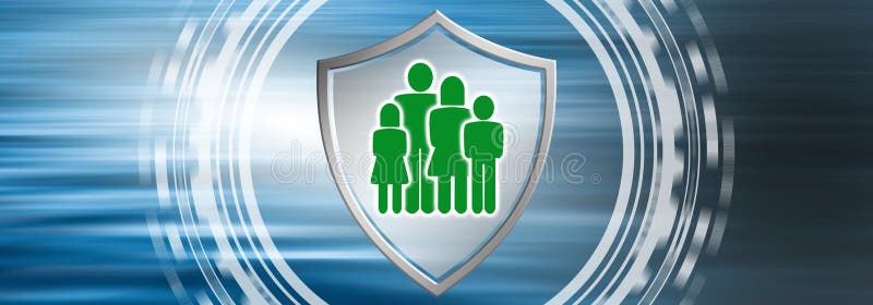 Concept of Family Protection Stock Illustration - Illustration of ...