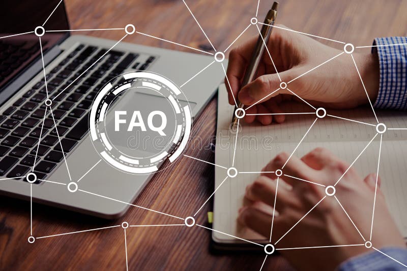 Concept FAQ on the Main Issues on the Topic of Office Work Stock Photo ...