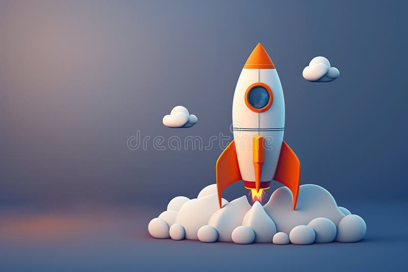 Concept of Fast Business Success. Generative AI Stock Illustration ...